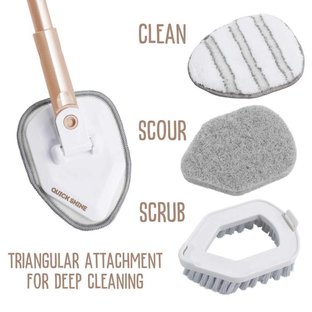 Quick Shine ® Clean + Polish All-In-One Multi-Action Mop Kit - Quick ...
